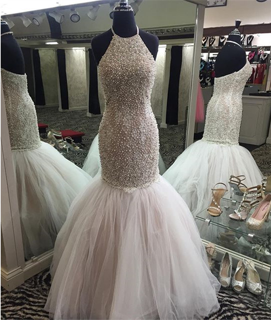 Pearl Beaded Prom Dresses,mermaid Prom Gowns,prom Dresses 2017 Long ...
