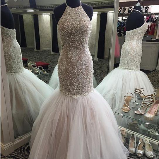 Pearl Beaded Prom Dresses,mermaid Prom Gowns,prom Dresses 2017 Long ...